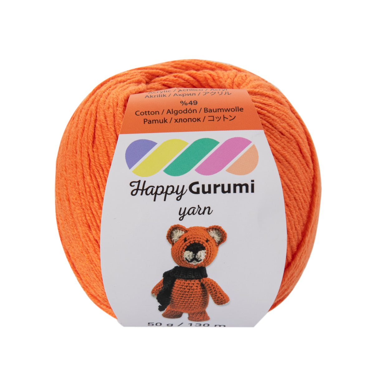 Happy Gurumi Turuncu Amigurumi Örgü İpi 50gr 130mt 5'li Paket – Kürkçü Han