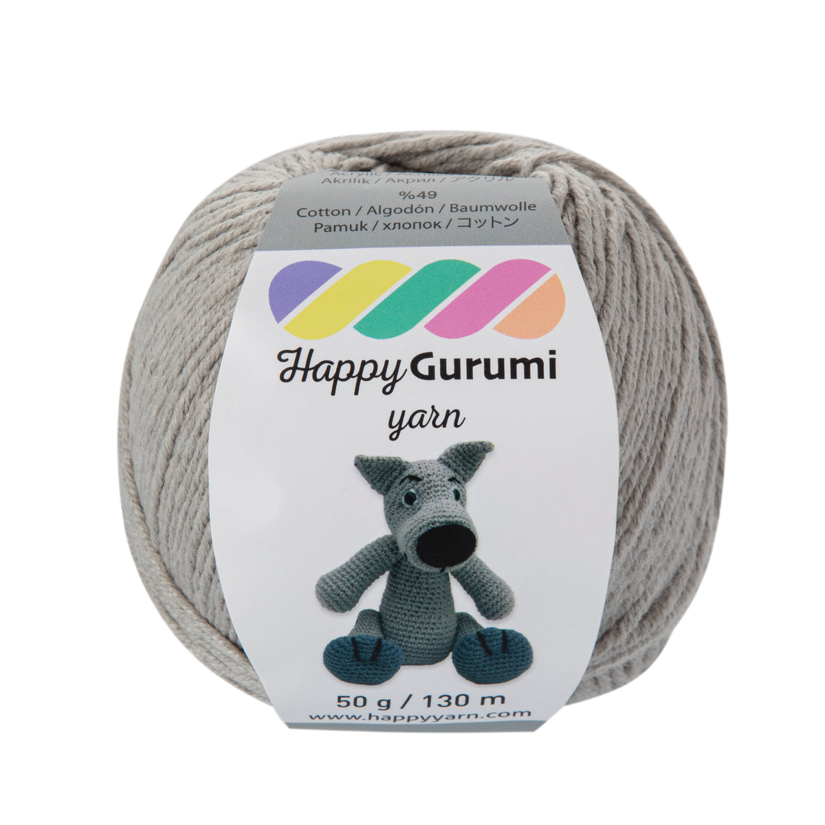 Happy Yarn Happy Gurumi Gray Amigurumi Yarn 50gr 130m – Kürkçü Han